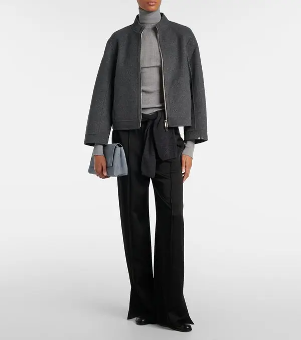 Extreme Cashmere Motor Wool And Cashmere Bomber Jacket