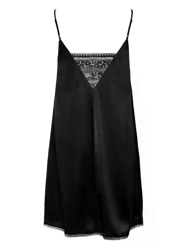 ERES Silk Nightdress With Lace Insert