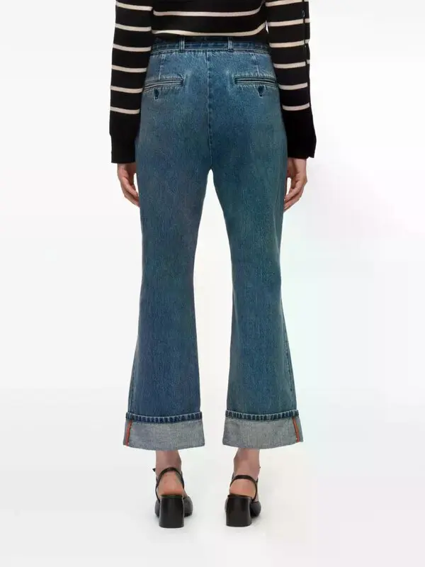 3.1 Phillip Lim Belted Flared Cotton Jeans