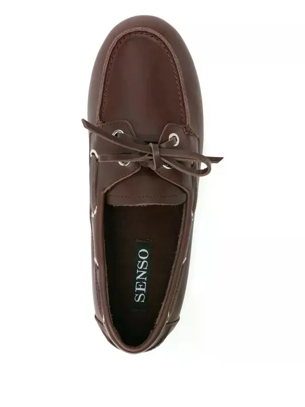 Senso Leather Boat Shoes - Brown