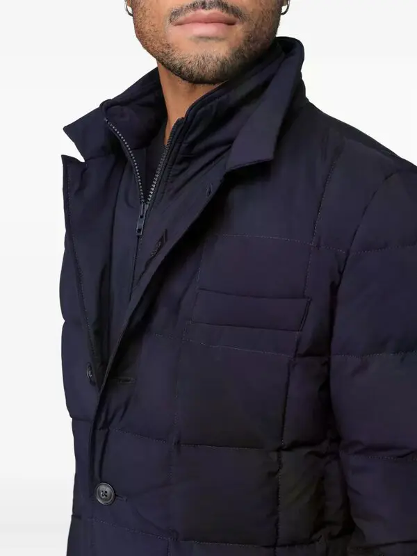 FAY Double-front Quilted Puffer Jacket - Blue