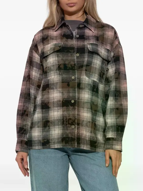 Palm Angels Checked Pocket Shirt - Grey