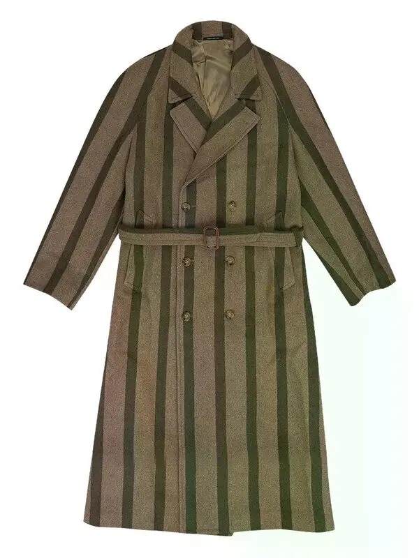 Aimé Leon Dore Double-breasted Striped Wool Coat