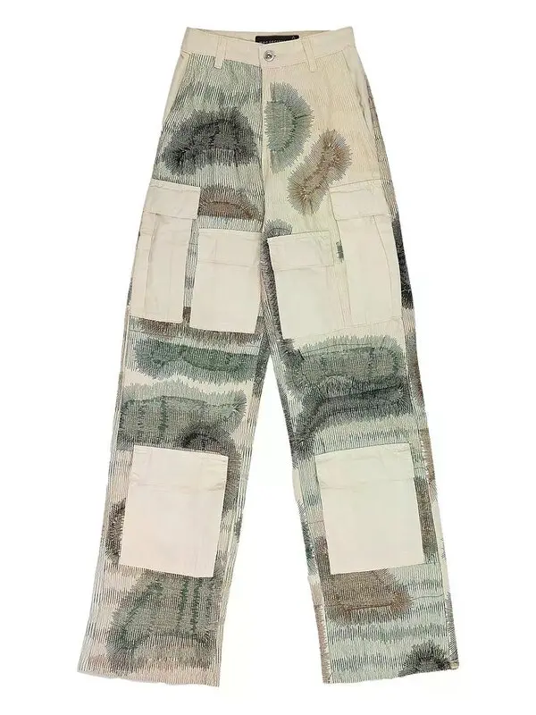 WHO DECIDES WAR Embroidered Trousers - Neutrals