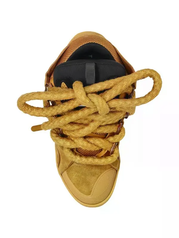LANVIN Knotted Lace-up Sneakers - Brown