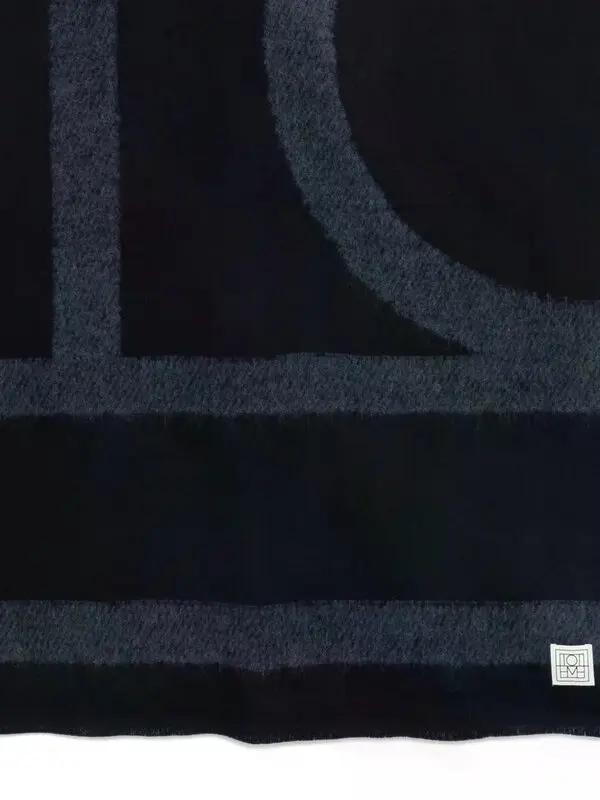 TOTEME Monogram-print Scarf - Blue