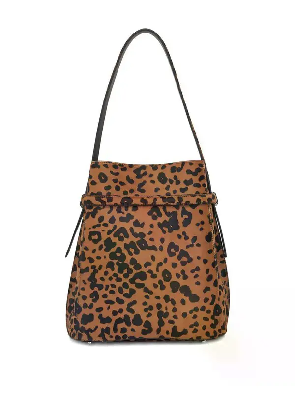 TOTEME Leopard Print Shoulder Bag - Brown