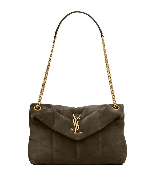 Saint Laurent Small Puffer Shoulder Bag - Green