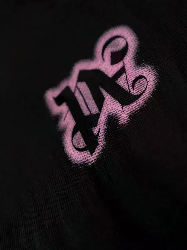 Palm Angels Logo Detail Mock Neck Sweatshirt
