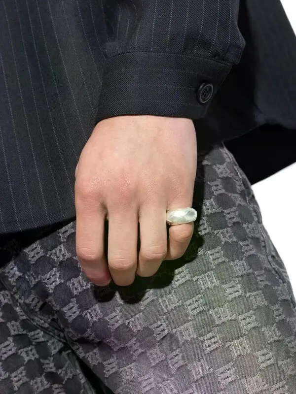 MISBHV Engraved Domed Ring - Silver