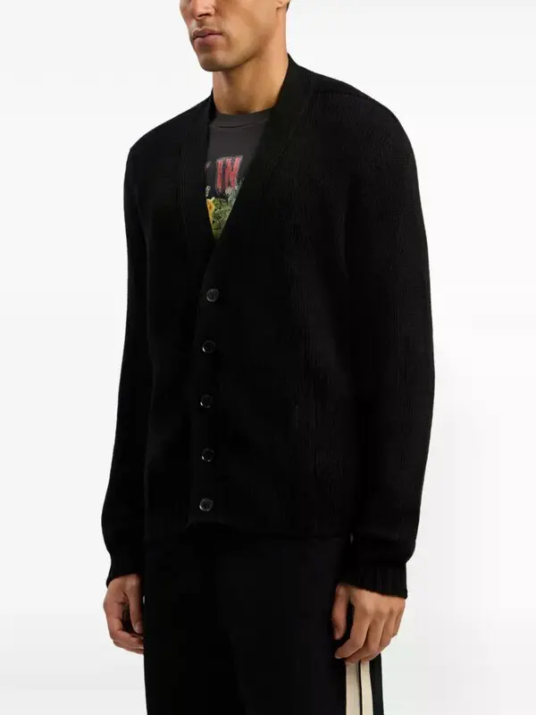 Palm Angels Button Cardigan With Logo Detail