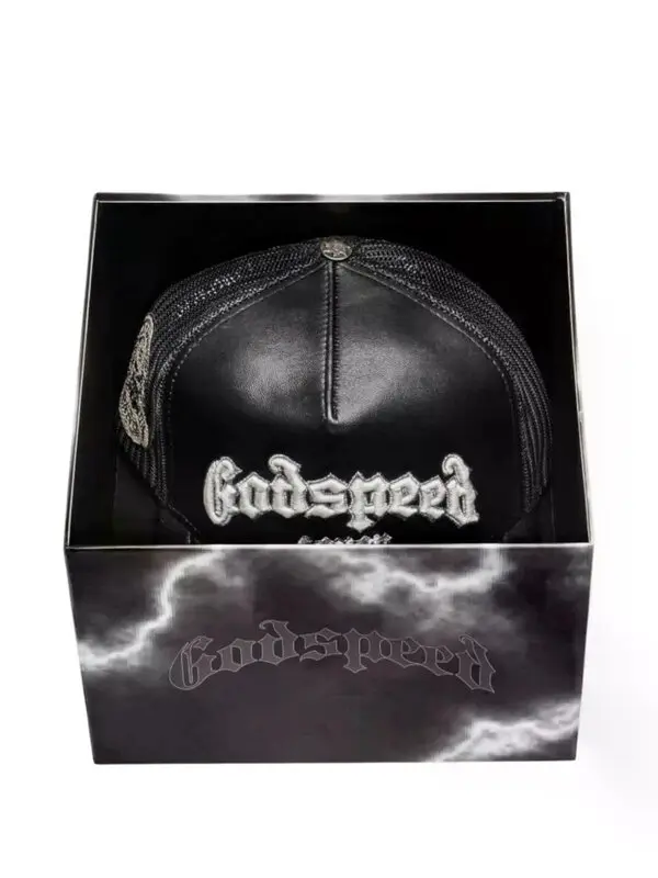 GODSPEED Embroidered Leather Trucker Hat