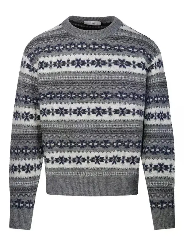 DUNST Fair Isle Crew Neck Jumper