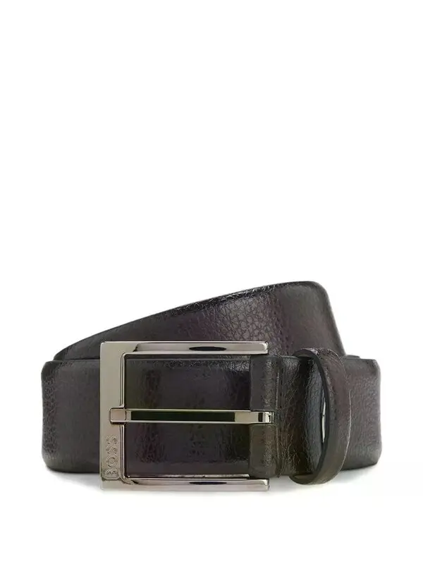 BOSS Textured Buckle Belt - Brown
