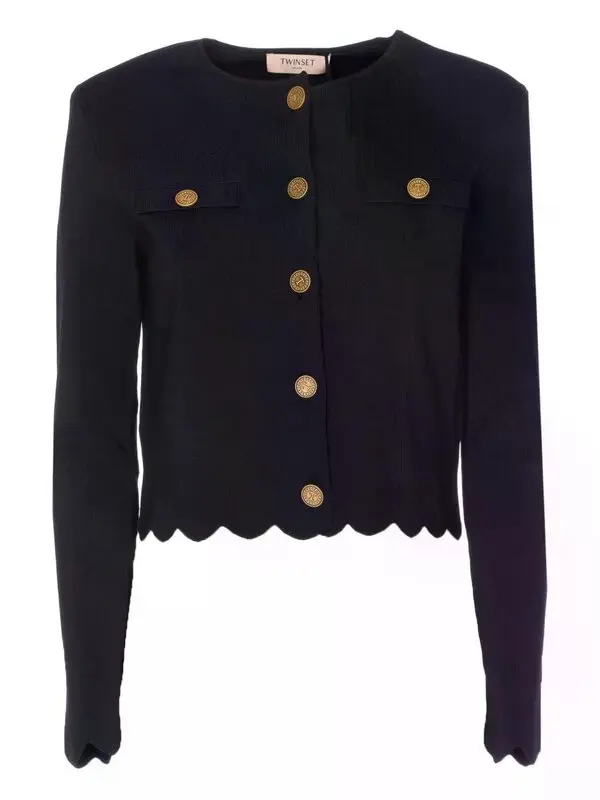 TWINSET Button-closure Cardigan With Scalloped Hem