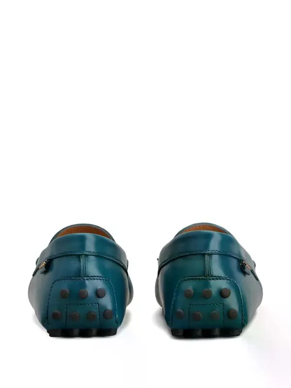 TOD'S Leather Loafers With Pebble Detail - Blue