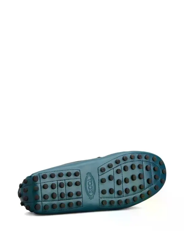 TOD'S Leather Loafers With Pebble Detail - Blue