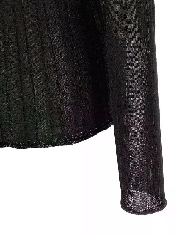 Fabiana Filippi Ribbed Lurex Sweater - Black