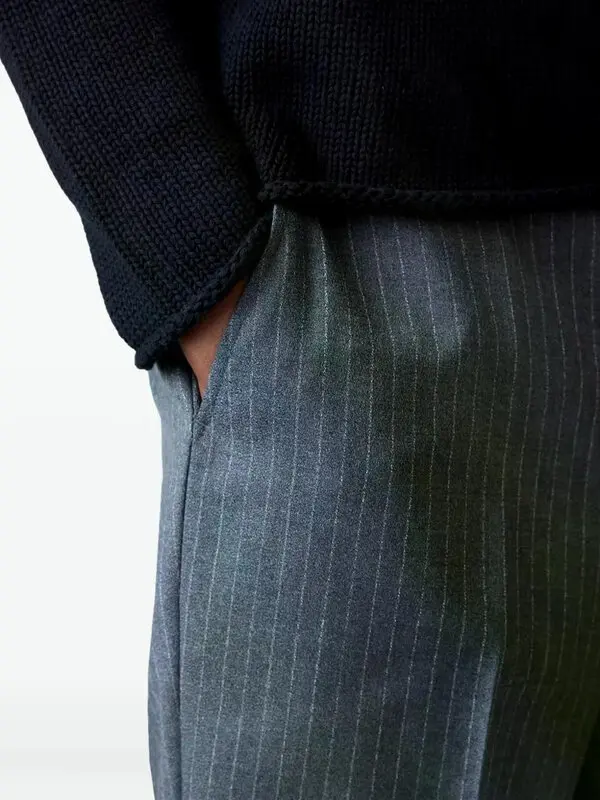 CARTER YOUNG Ash Pinstripe Trousers