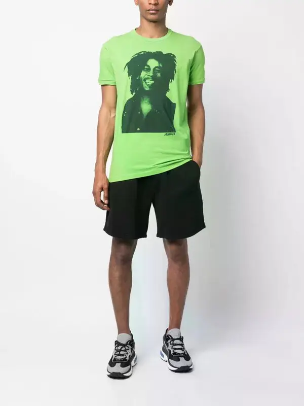 Dsquared2 Logo Print Cotton Shorts