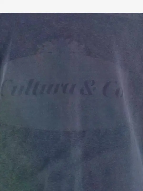 CULTURA Logo Print T-shirt - Blue