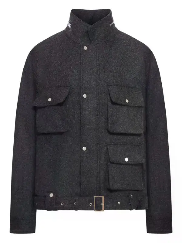 NICCOLO PASQUALETTI Wool Belted Jacket With Silver-tone Hardware