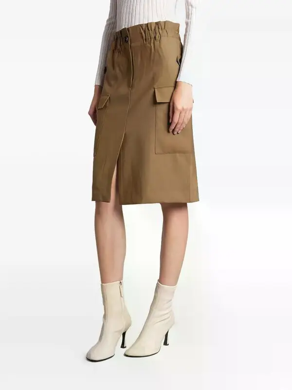 IRO PARIS Midi Cargo Skirt With Button Detail
