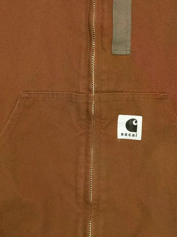 Sacai Zip-up Hooded Bomber Jacket