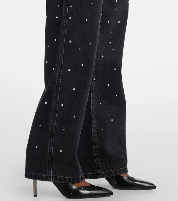 MARANT ETOILE Embellished Straight Leg Jeans