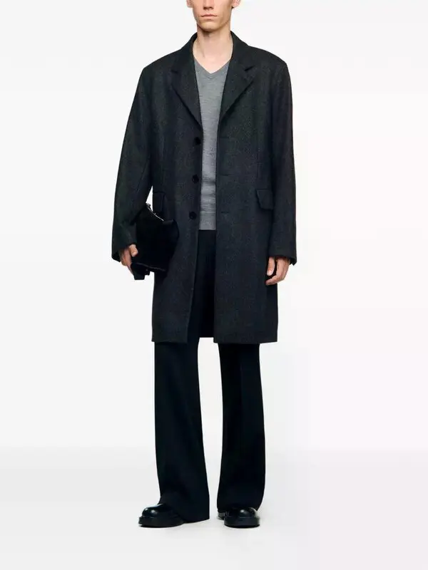 Sandro Wool Broadcloth Coat
