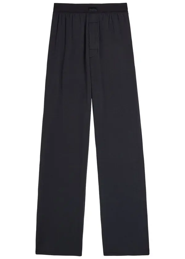 SKIMS Modal-blend Wide-leg Lounge Trousers - Black