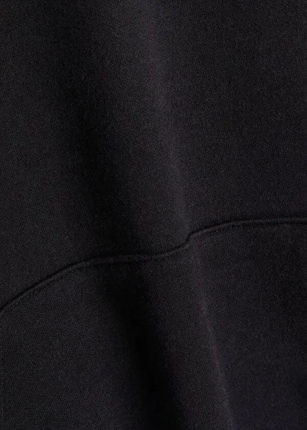 SKIMS Cotton-blend Hooded Sweatshirt With Embossed Logo - Black
