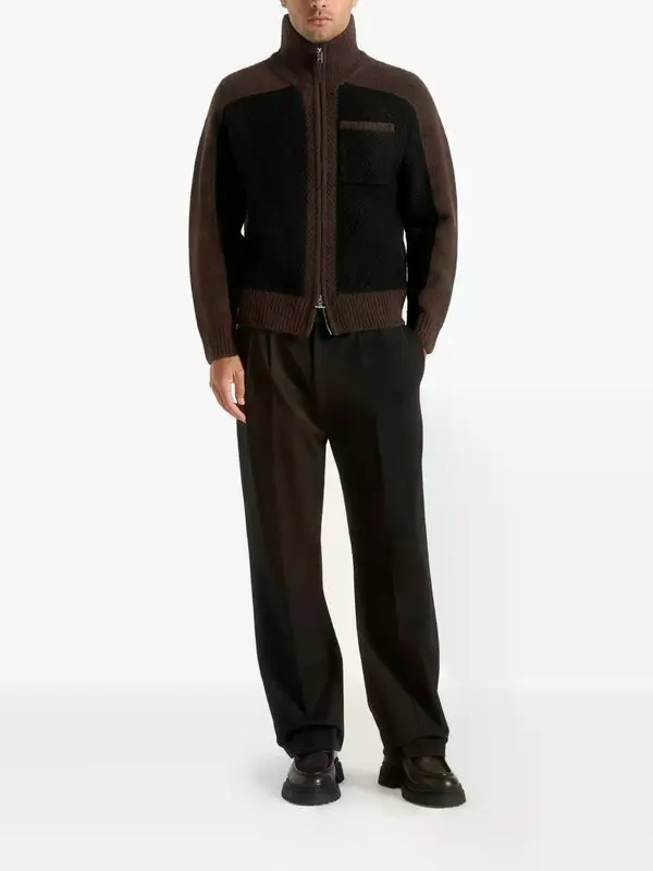 Manière De Voir René Zip-fastening Colour-block Cardigan