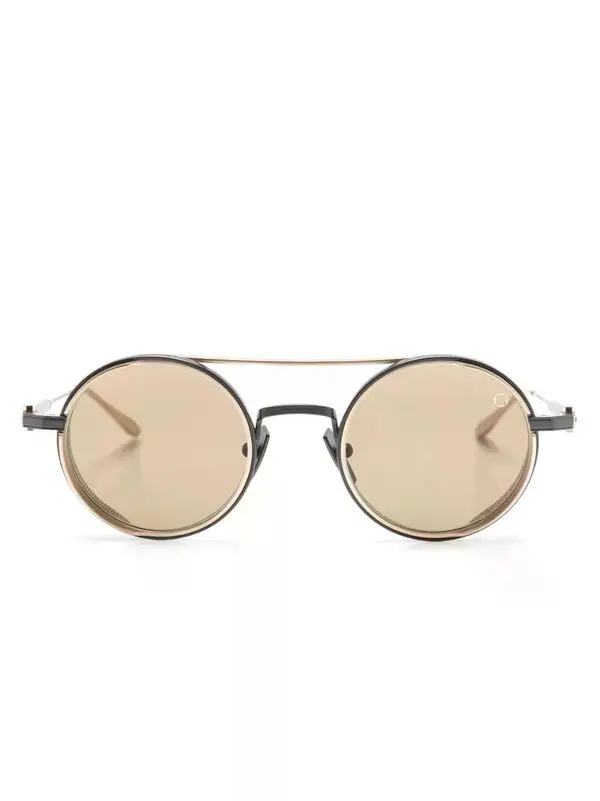 AKONI Eris Round-frame Sunglasses - Brown