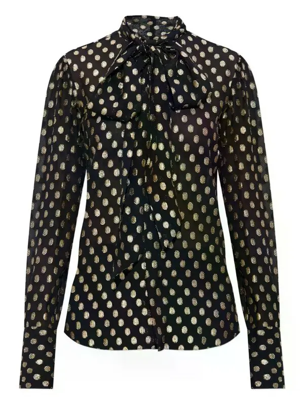 Dsquared2 Polka Dot Tie Detail Shirt