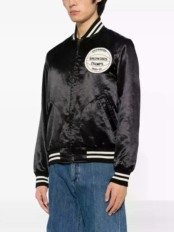 THE BROOKLYN CIRCUS Varsity Bomber Jacket - Black