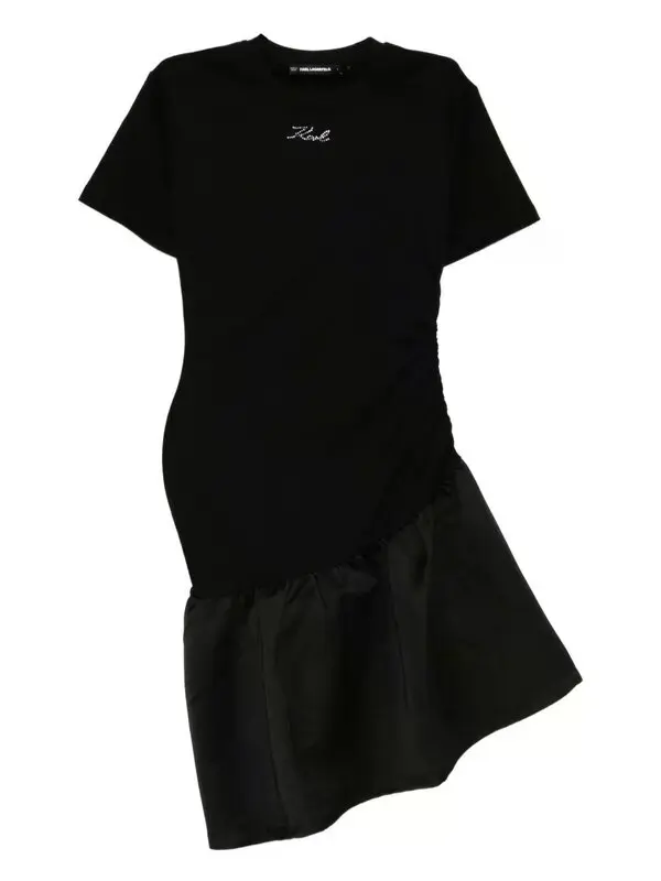 Karl Lagerfeld Logo-embossed Dress - Black
