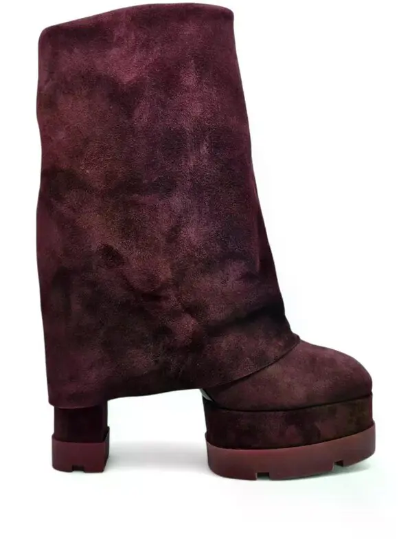 Casadei Nancy Platform Boots - Red