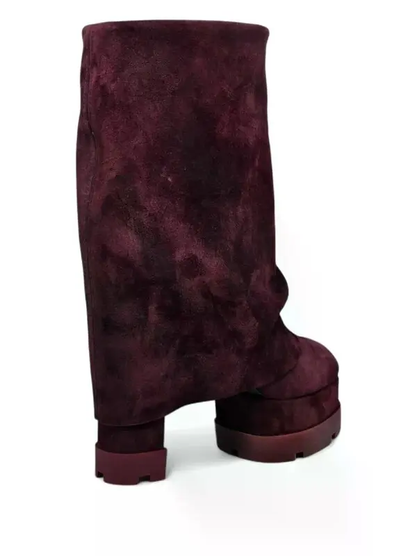 Casadei Nancy Platform Boots - Red