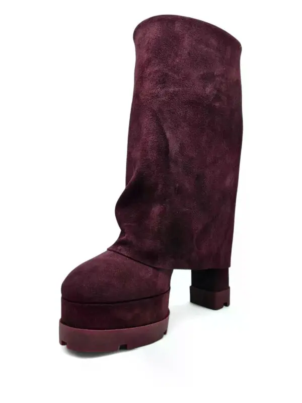 Casadei Nancy Platform Boots - Red
