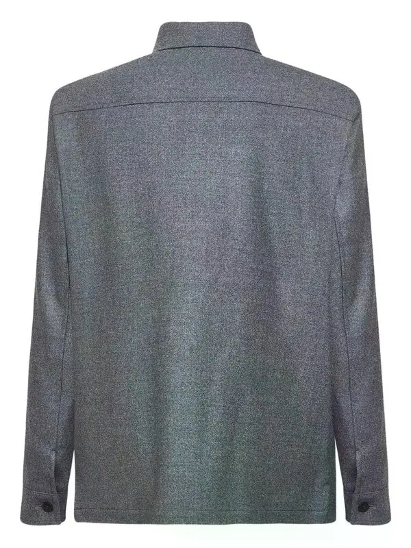 D4.0 Flap-pockets Shirt Jacket - Grey