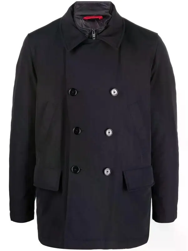 FAY Quilted Double-breasted Coat