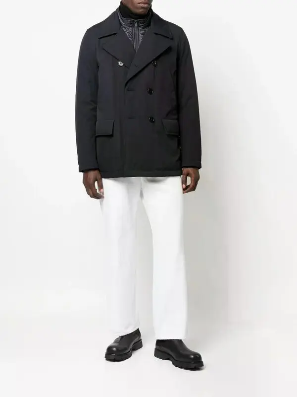 FAY Quilted Double-breasted Coat