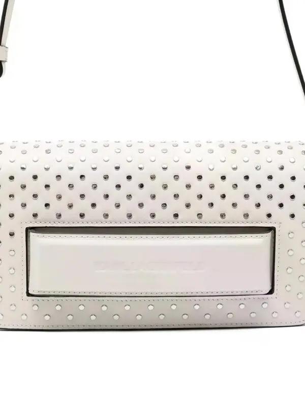 Karl Lagerfeld Ikon Studded Shoulder Bag - Neutrals