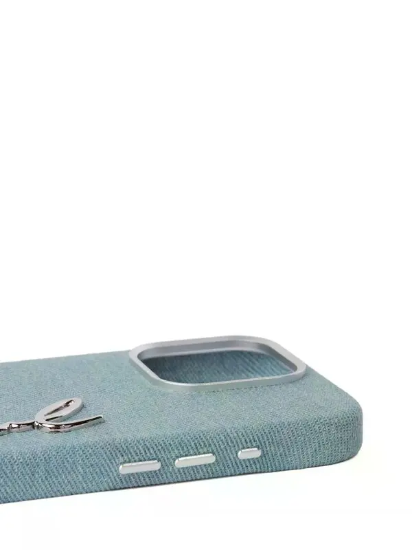 Karl Lagerfeld Signature-logo Denim Iphone Case