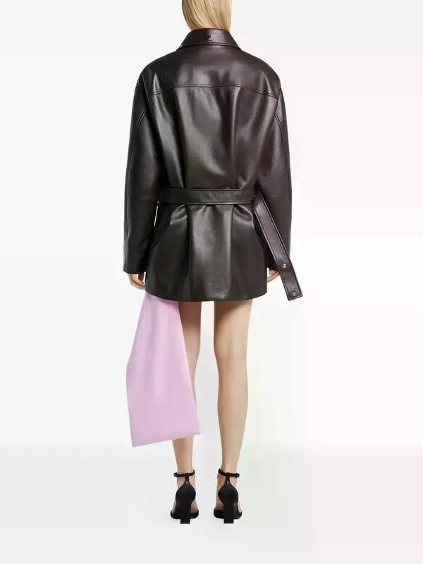 COURREGES Oversized Leather Jacket