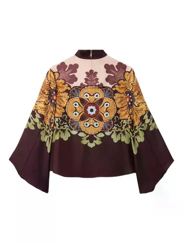 La DoubleJ Floral-print Long-sleeve Blouse