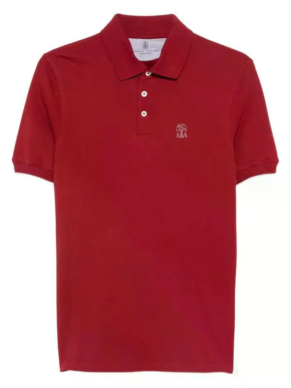 Brunello Cucinelli Logo-embroidered Polo Shirt