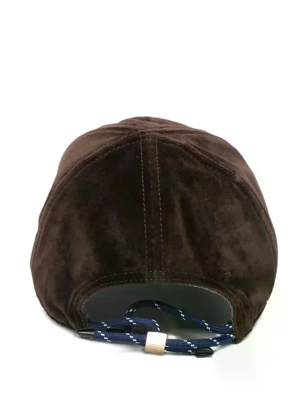 Miu Miu Velvet Baseball Cap - Brown