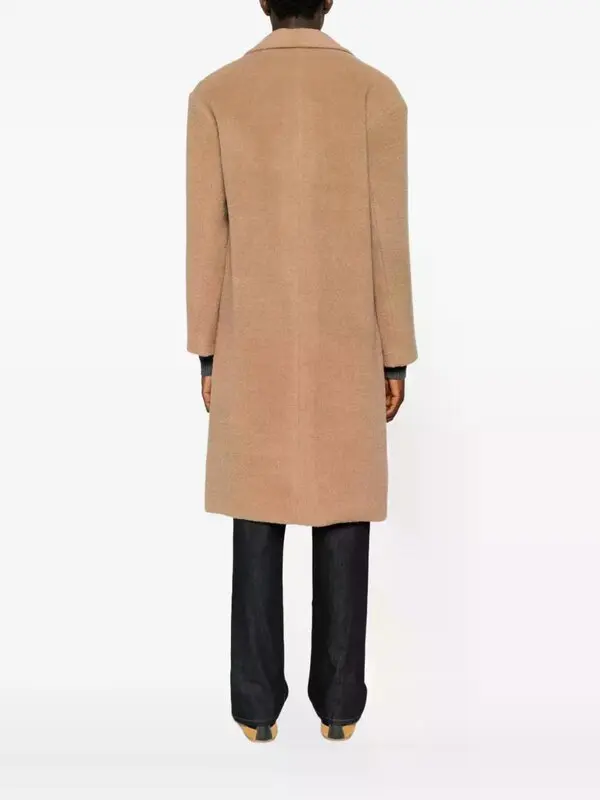 AMARANTO Single-breasted Button-down Coat - Brown